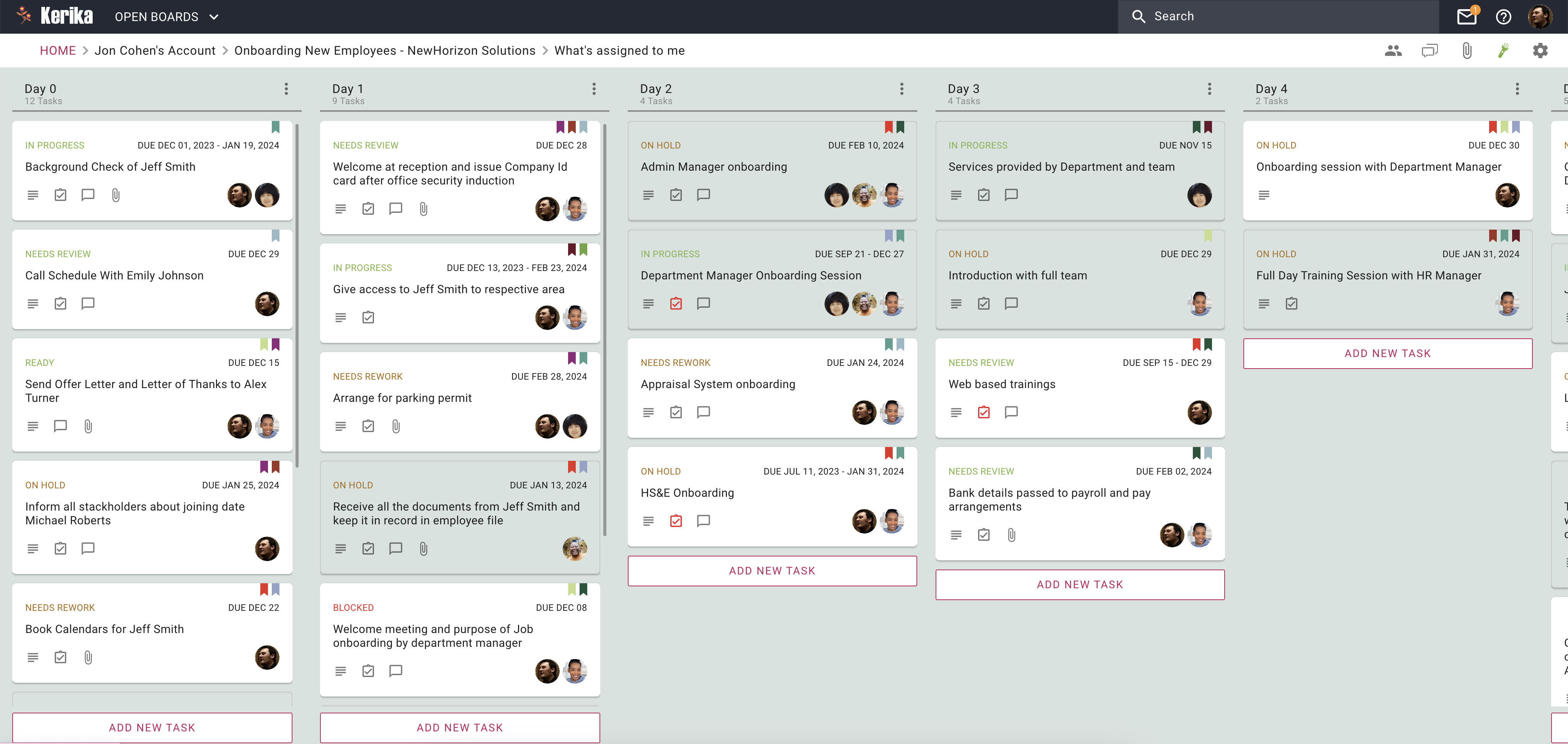Kerika : Intégration des Nouveaux Employés